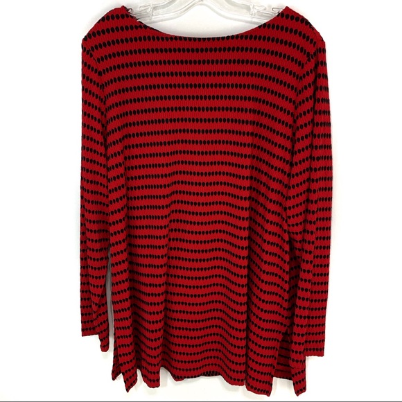Susan Graver | Tops | Susan Graver Novelty Knit Long Sleeve A Line ...